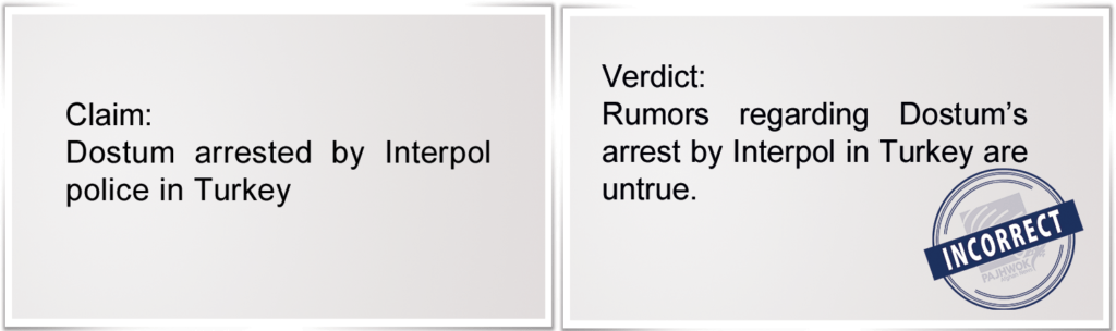 Dostum’s arrest by Interpol in Turkey falsely rumored: Aide – Pajhwok ...